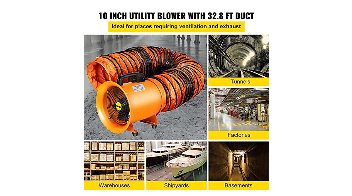 VEVOR 10" Utility Blower Fan - High Velocity & Portable