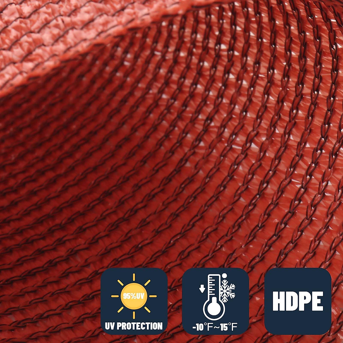 SUNNY GUARD Sun Shade Sail 12'x12'x12' Triangle Terra UV Block Sunshade for Backyard Yard Deck Patio Garden Outdoor Activities and Facility(We Make Custom Size)