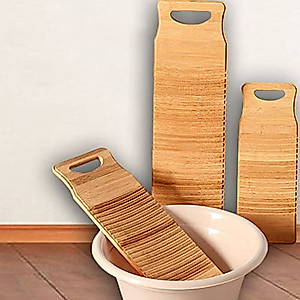 Cabilock Washboard Thickened Wooden Washboard for Laundry Home Wooden Laundry Washboard