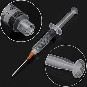 5 Pack 5ml Syringes 1.5'' Blunt Tip Needle Storage Caps - Glue Applicator, Oil Dispensing