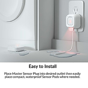 D-Link Wi-Fi Water Leak Sensor and Alarm Starter Kit w/ 2 Add-on Units, Whole Home System with App Notification, AC Powered, No Hub Required (DCH-S1622KT),White