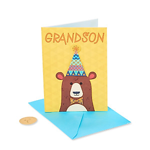 Papyrus Birthday Card for Grandson (Big Bear Hug)