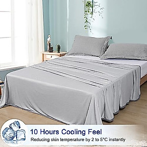 PHF Arc-Chill Cooling Blanket for Hot Sleepers, Queen Size, Absorbs Body Heat to Keep Cool for Night Sweats, Summer Blanket, 90x90 inches, Light Grey