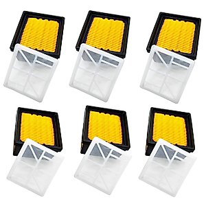 Hippotech 6pcs Air Filter for Hus qvarna K760 K770 Cut Off Concrete Saws Replaces 574362301 574362302 525470601 525470602 Air Filters