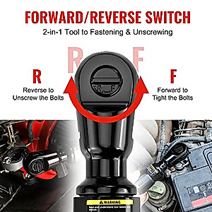 WORKPRO 3/8-Inch Air Ratchet Wrench, 50ft.lb Max Torque, 160RPM, 360 Degree Adjustable Exhaust, Forward/Reverse Control, Good Gift for Men Dad Father