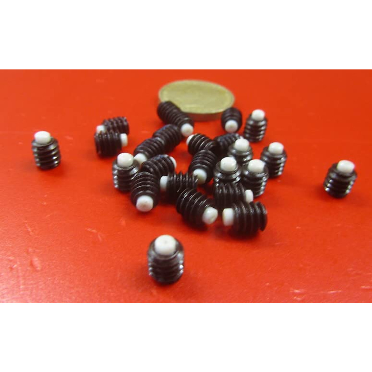 Black Oxide Steel Nylon Tip Set Screw 1/4"-20 x .250" Thread Length 25 pcs