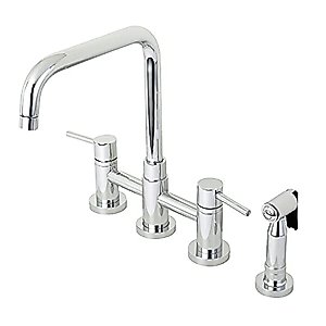 Kingston Brass KS8281DLBS Concord Bridge Kitchen Faucet, Polished Chrome
