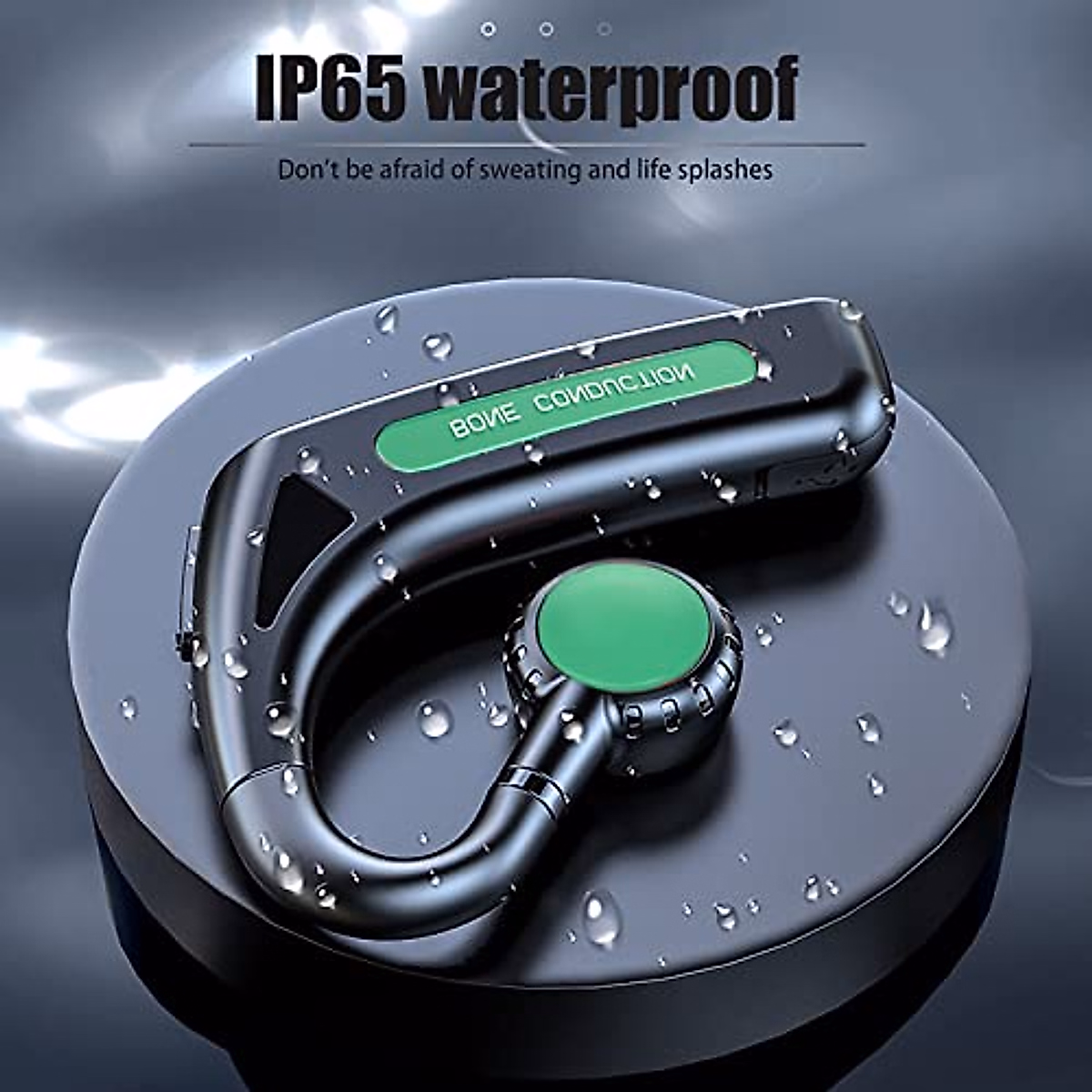 ESSONIO Bone Conduction Headphones Open Ear Workout Headphones with Microphone IPX5 Waterproof Wireless Bluetooth Headset for Cell Phones