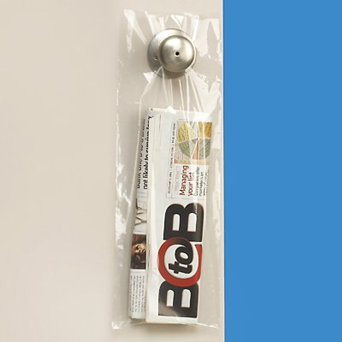 ULINE 100 Clear 6 x 16 Doorknob Poly Bags for Hanger Flyers, Catalogs 1.5 Thick