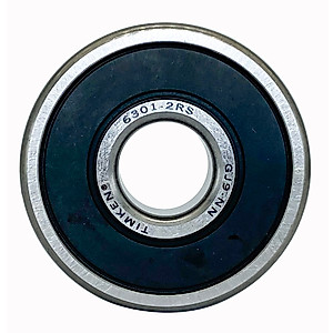 2PACK TIMKEN 6301-2RS Double Rubber Seal Bearings 12x37x12mm, Pre-Lubricated and Stable Performance and Cost Effective, Deep Groove Ball Bearings
