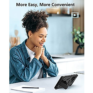 FNTCASE for Samsung Galaxy S23 Ultra Case: Built-in Screen Protector & Kickstand, Extra Front Frame, Full-Body Dual Layer Rugged Belt-Clip Holster Heavy Duty Shockproof Protective Phone Cover-Black