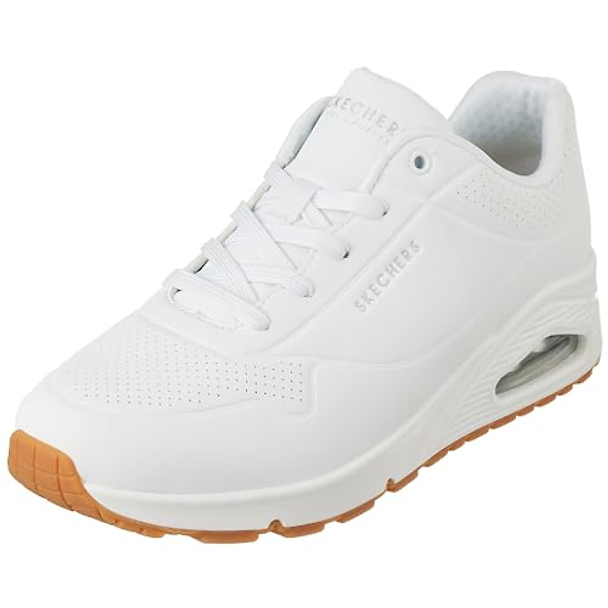 Skechers womens Skecher Street Women's Uno - Stand on Air Sneaker, White, 6 US