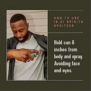 18.21 Man Made Men’s Spirits Spritzer Spiced Vanilla Fragrance, 3.4 oz. - Luxurious Long-Lasting All Over Body Spray with Masculine Aromatics - Premium Men Care Products - Gifts for Him
