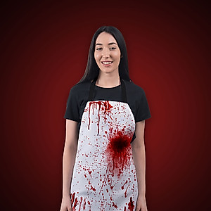 Halloween Apron - Butcher Costume Adult Bloody Kitchen Aprons Blood Splattered