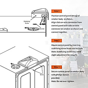 Digital Control Panel Replacement Parts 9907100001 Compatible with Masterbuilt Electric Smoker 20070311/20070411/ 20072614/20071011/ 20072514/20072618/ 21072618/20072218 Top Controller