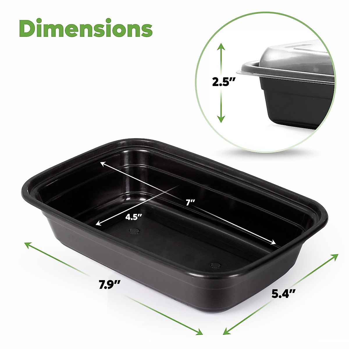 Comfy Package [Case of 150 24 oz. 1 Compartment Meal Prep Containers Reusable - Microwaveable, Dishwasher and Freezer Safe, BPA-Free, Portion Control and Convenience Food Storage with Lids, Stackable