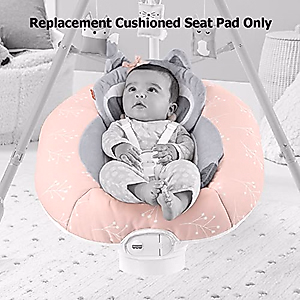 Ele Toys Replacement Part for Fisher-Price Baby Raccoon Cradle 'n Swing - GWD45 ~ Replacement Cushioned Seat Pad ~ Pink Model, 12.0 ounces
