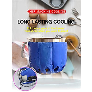 Resuable Ice Bag Ice Pack Used For Kitchen Stand Mixer Electric Stand Mixer Baking Mixer Between 4 And 7 Qt To Cool Down Food, Loose And Tight Can Be Adjusted According To The Size Of Mixer