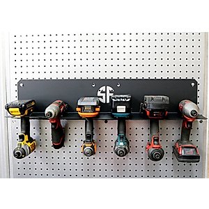 Power Deck Cordless Tool Holder 6 Slot for Drills and Impacts Various Brands Speed Fabrication Tool Holder American Made