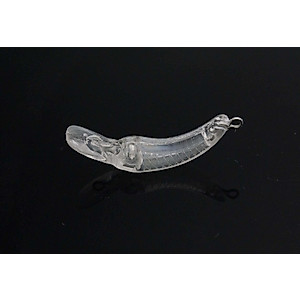 10PCS Unpainted Fishing Lure Blanks 1.11g 4.2cm with 4mm Free Fishing Eye Crankbait Baits Simulation Blank Body Clear Hard Baits Trout Salmon Minnow Lure Popper Lures Topwater Freshwater 8380