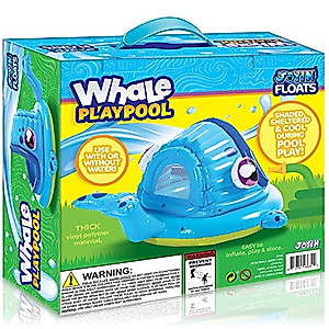 JOYIN Whale Baby Pool Shade Beach Tent Kiddie Pool Play Tent (54" x 56" x 28") for Summer Blow Up Pool, Swim Party Toys, Infants and Young Fun Beach Lounge Pit.