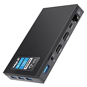 MeLE Fanless Mini PC Quieter3Q 11th Gen N5105 8GB 256GB Windows 11 Pro Micro Computer WiFi 6 Small Desktop Service with USB-C PD, Gigabit Ethernet, Dual HDMI 4K, Auto Power on, PXE Support M.2 SSD