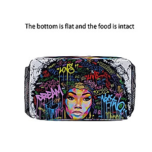 GALIRVC African American Lunch Bag Reusable Insulated Lunch Box Large Cooler Tote Bag for Woman Work Travel Picnic