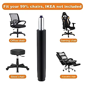Office Chair Cylinder Replacement,Heavy Duty 1000lbs,Easy to Install,no Sink,Smooth & Silent,4.8inch Long Stroke Adjust,Premium Matte Finish,Chair Piston Safety for Gaming Chair,Swivel Desk,Desk Chair