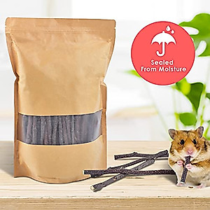 ERKOON 300g or 500g Natural Apple Sticks Small Animals Molar Chew Toys Apple Branch Chew Treats for Hamster Rabbit Chinchilla Bunny Guinea Pig Squirrel 