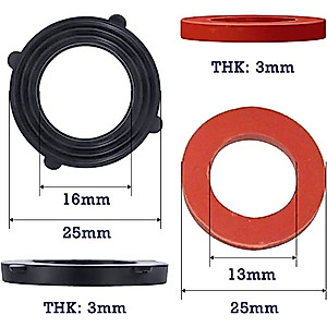 Vetico Garden Hose Washer Heavy Duty Rubber Washer Seals Fit All Standard 3/4 Inch Garden Hose and Water Faucet Fittings,32Packs