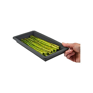 Gear Gurus Baking Pan Dividers - Silicone Baking Trays, Sheet Pan Cooking, Nonstick 4 Piece Set, Reinforced Rims, Ribbed Bottoms, Oven Dishwasher Safe