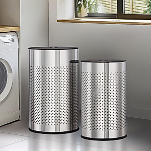 Torre & Tagus 1218-171000 Metro Chrome Laundry Basket, Set of 2