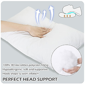 Toddler Pillow with Pillowcase - 13x18 Organic Cotton Baby Pillows - Soft Little Pillows for Boys & Girls, 2-8 Years Old Children, Kids Bedding Set, Perfect for Baby Crib, Daycare, Car Trips