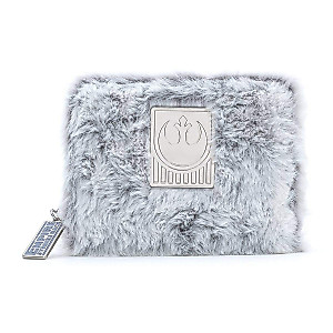 Loungefly x Star Wars The Empire Strikes Back 40th Anniversary Hoth Faux Fur Zip-Around Wallet (Blue, One Size)