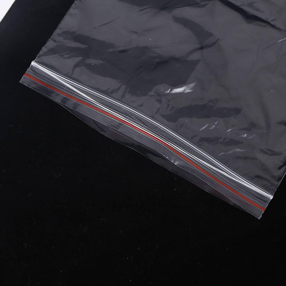 QANYEGN 3 Sizes Zip Lock Clear Plastic Bags, 100Pcs Reusable Ziplock bags, Food Grade PE Material for Candy, Nuts (10 × 15CM)