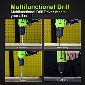 Meagle Cordless Drill, 12V Power Drill set with Battery & charger, 2 Variable Speed Electric Drill 18+1 Torque Setting, 3/8” Chuck with Drill Bits& Tool Bag