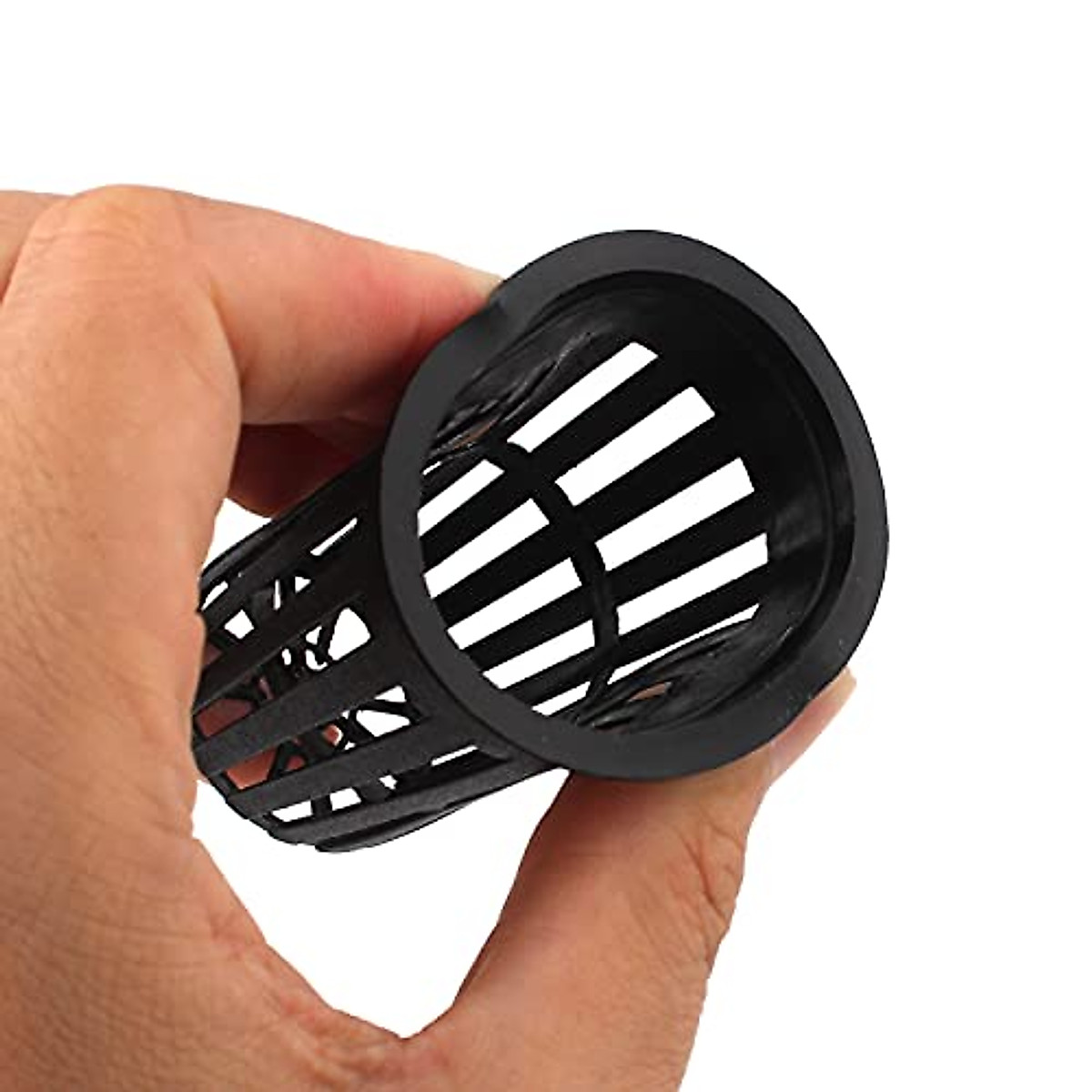 HAZOULEN Small Garden Plastic Net Cups Pots Fits in 2 Inch Holes, Set of 40