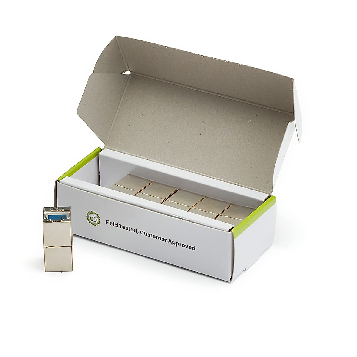 trueCABLE Shielded Cat6 Inline Coupler, PoE++ (4PPoE), UL Listed, ETL Verified, ANSI/TIA 568-2.D Cat 6 Performance Compliant, Female to Female RJ45 Couplers, 6 Pack