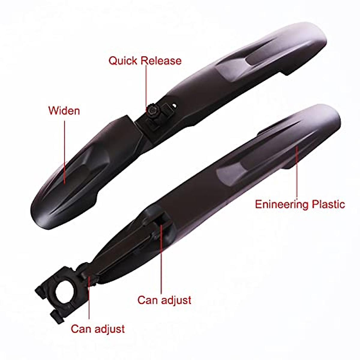 24 26 27 27.5 28 29 Inch MTB Mountain Bike Mudguard Fender Bicycle Bike Wings Mud Guard E-Bike Widen Lengthen Quick Release