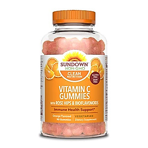 Nature's Bounty Sundown Vitamin C Gummies With Rosehips And Citrus Bioflavonoids, Orange Flavored, 90 Count