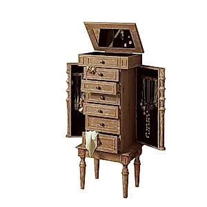 ACME Taline Jewelry Armoire - - Weathered Oak