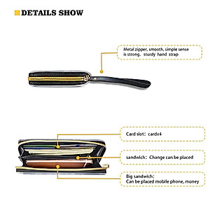 Dellukee Wallets for Women Horse Print PU Leather Card Holder Organizer Ladies Clutch Travel Purse Wristlet