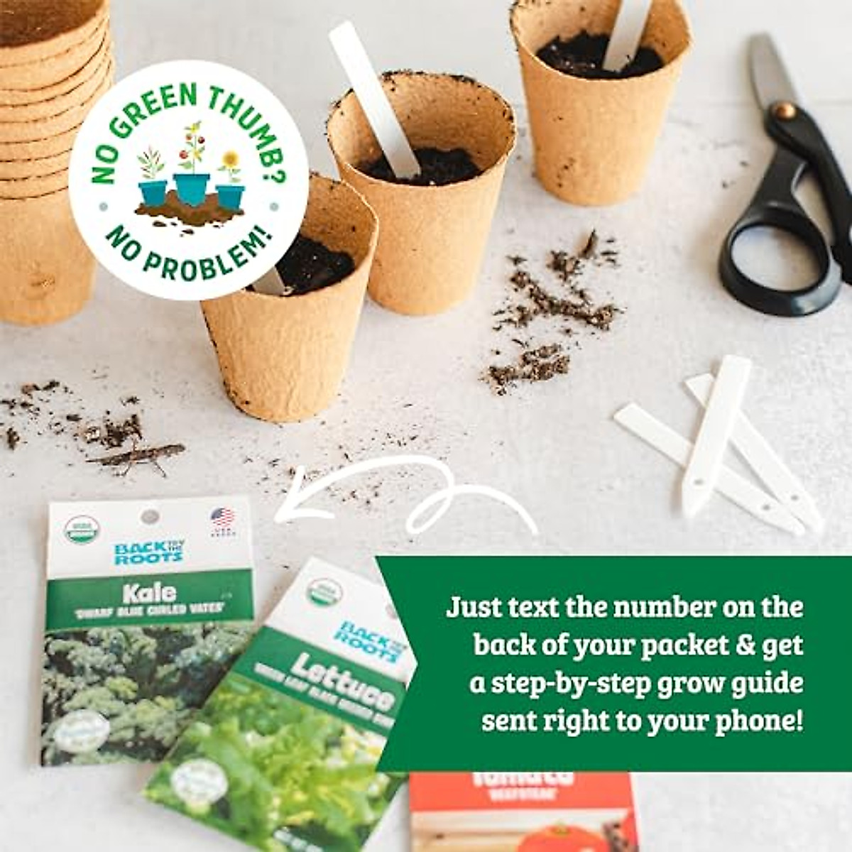 Back to the Roots Organic Seed Bundle - Herbs and Vegetables Variety Pack for Planting - Assorted Non-GMO Seed Mix for Beginner Indoor and Outdoor Gardening, (Pack of 20)