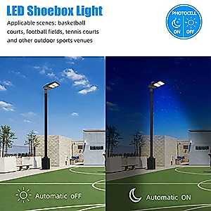 WYZM 300W Outdoor LED Parking Lot Light,with Dusk-to-Dawn Photocell,39,000 Lumens,100-277V LED Pole Light,1000W HPS Equivalent (Slip Fitter)