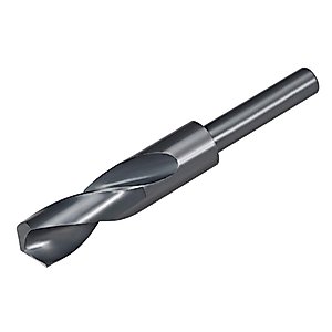 uxcell 1/2" Reduced Shank Drill Bits 21mm Black Nitride Coated High Speed Steel HSS 6542, Twist Drill Bit for Stainless Steel Alloy Metal Plastic