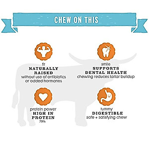 I and love and you Good Golly Beef Gullet Sticks - Grain Free Dog Chews, 100% Beef Gullet, 48 Pack of 6-Inch Sticks