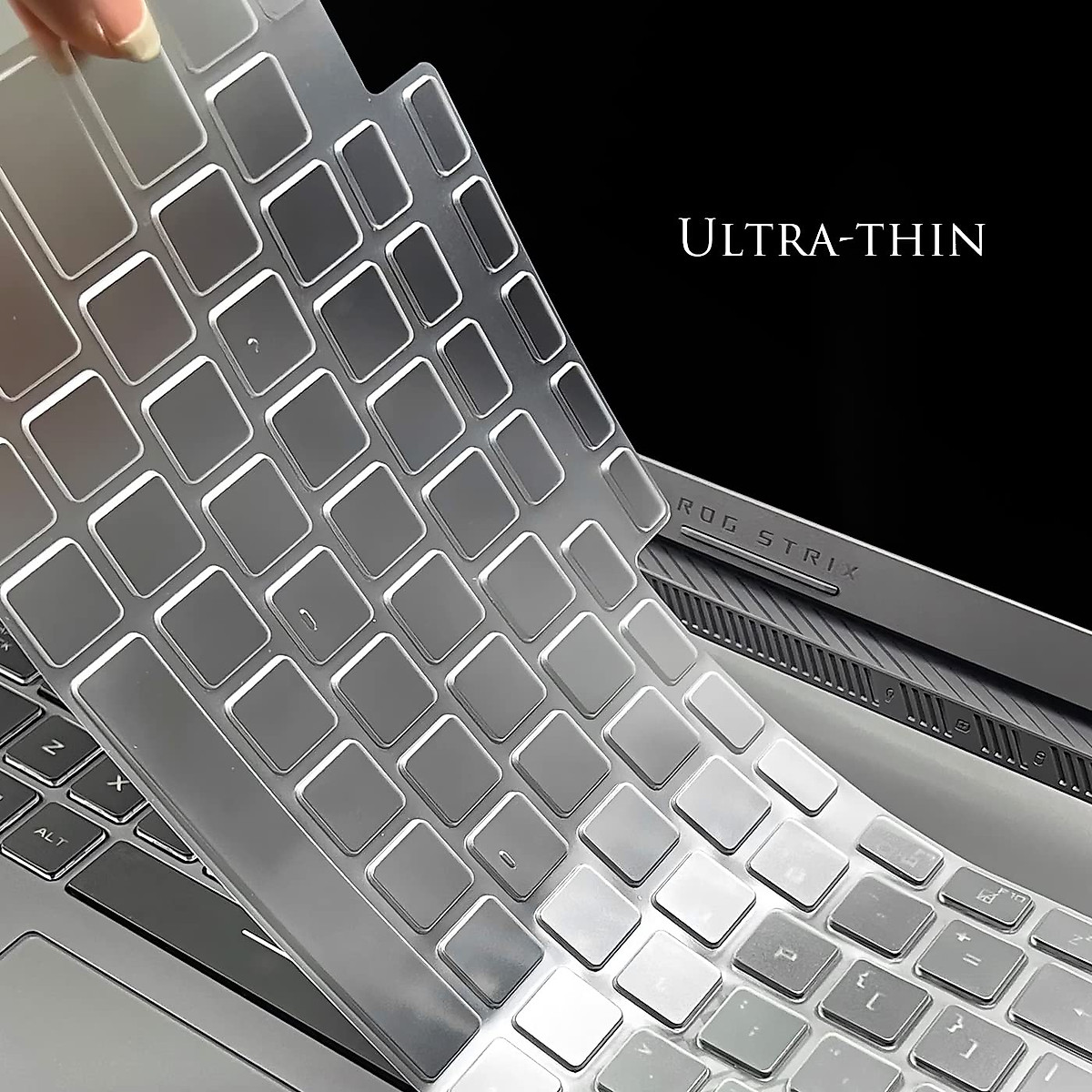 Keyboard Cover for 16" ASUS ROG Strix G16 2024 2023 G614 G614JV G614JIR G614JVR G614JI-AS94 Gaming Laptop, ASUS ROG Strix Scar 16 G634 G634JYR G634JZR G634JY G634JZ Keyboard Skin Protector - Clear