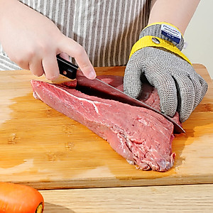 Dowellife Comfortable Level 9 Cut Resistant Glove Food Grade, Mesh Metal Kithcen Glove for Chef Oyster Shucking Mandoline Knife Butcher Meat Cutting