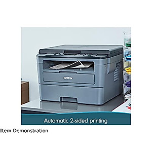 Brother HL-L23 Series Monochrome All-in-one Laser Printer for Home and Office, Print, Copy, and Scan, 2400 X 600dpi, Wireless, 32ppm, Auto 2-Sided Printing, Bundle with MTC Printer Cable