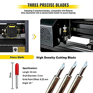 VEVOR Vinyl Cutter Machine, 375mm Vinyl Printer, Maximum Paper Feed 14 inch Plotter Printer with Adjustable Force and Speed Vinyl Cutting Machine for Sign Making Vinyl Plotter Cutter Machine